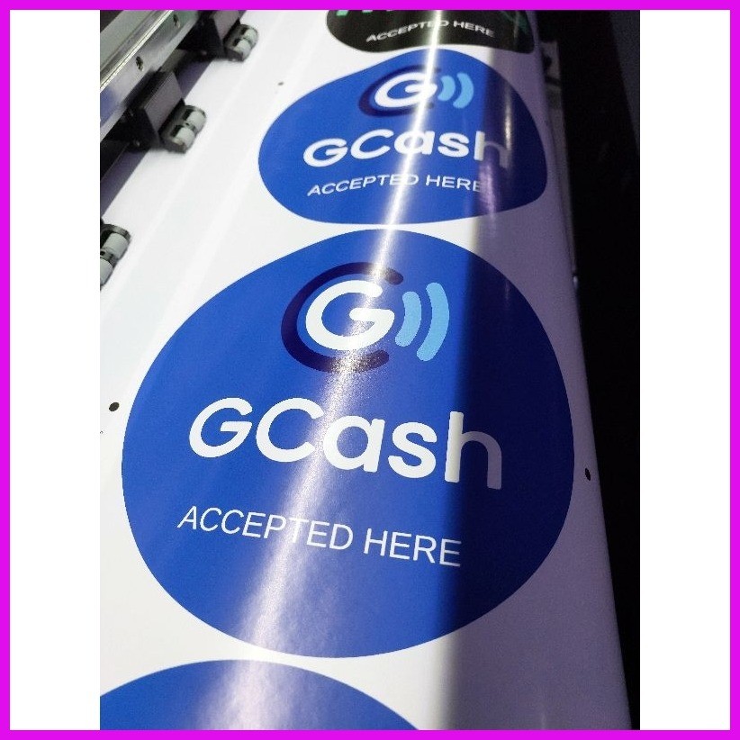 ♻ ℗ Gcash Accepted Here Signage Vinyl Sticker | Shopee Philippines