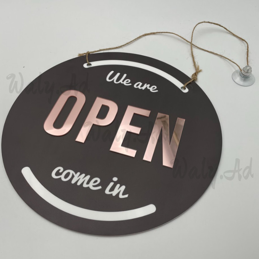 Open Closed Door Sign/ Cafe Shop Office Signage/Papan Tanda Buka Tutup ...