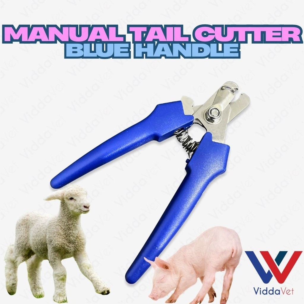 Stainless Steel Manual Tail Cutter Blue Handle Livestock Docking Tool ...