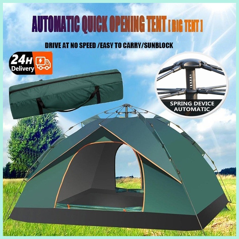 Automatic Camping Tent 4 Person Pop Up Double Layer Dome Outdoor ...