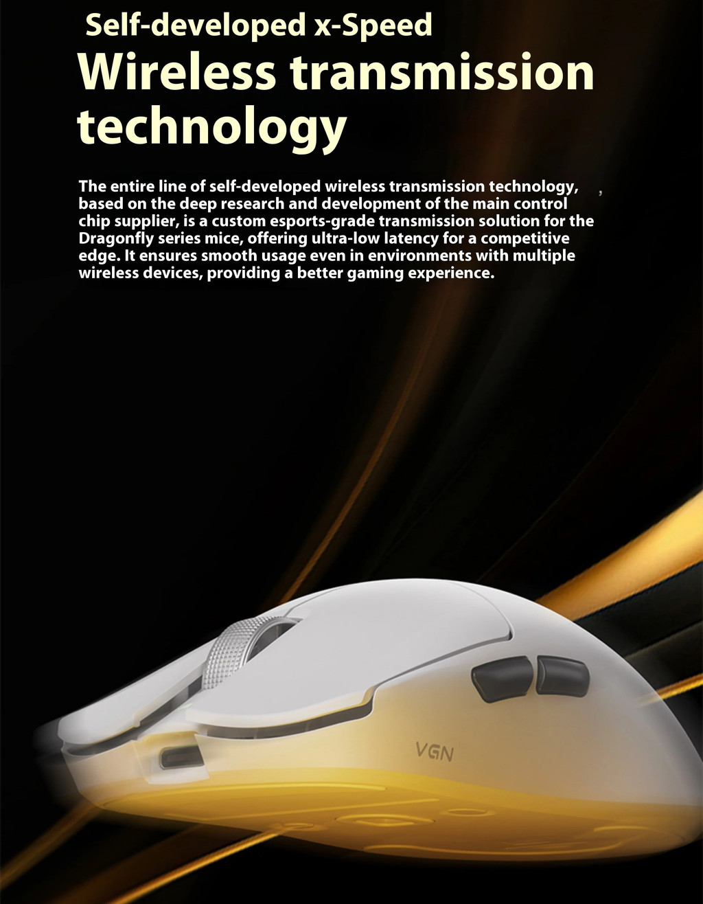 VGN Dragonfly F2 Pro Max Ultra Esports Mouse Wireless Three Mode Wired ...