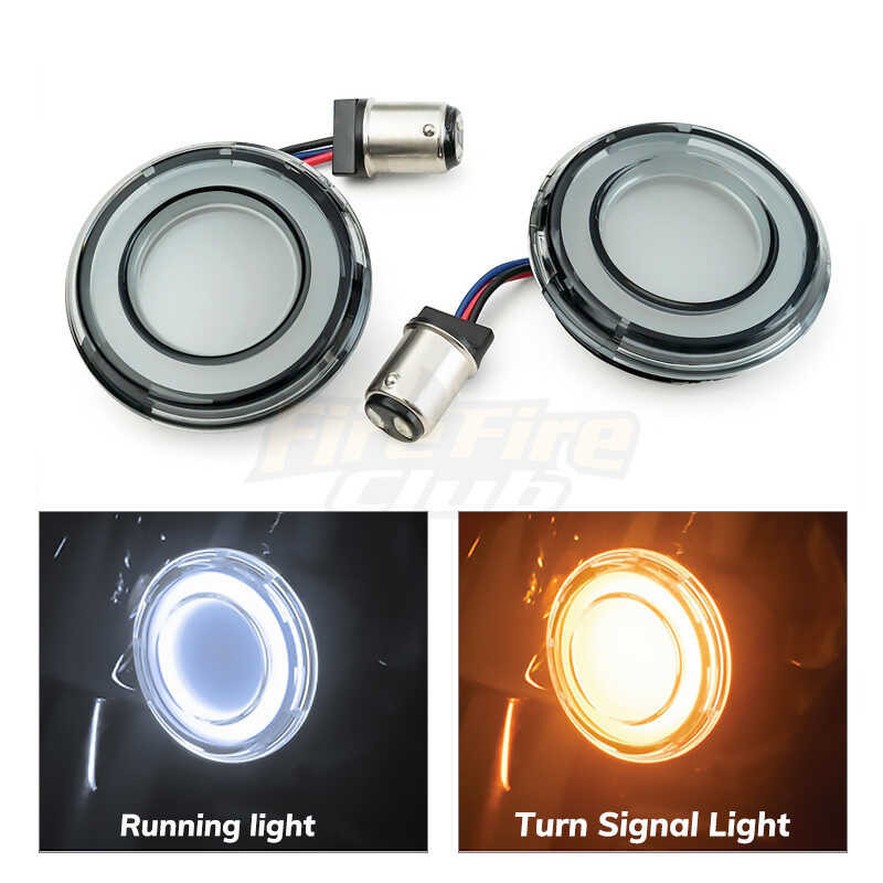Motorcycle 1157 Bullet Style LED Front Turn Signal Conversions Case ...