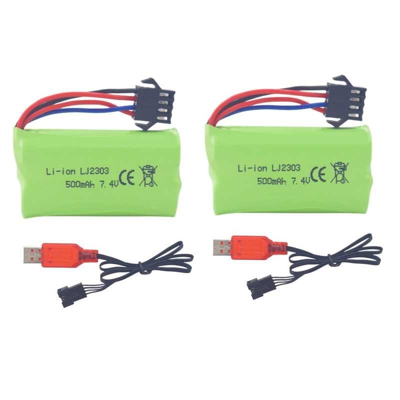 7.4V 500Mah Sm-4P Plug Sa USB Charger Para Sa Ec16 De85 RC Toy Car ...
