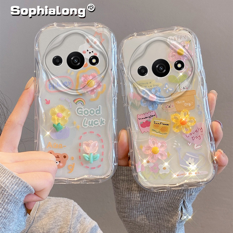 Cases for Xiaomi Redmi A3 2024 A3X POCO C61 Soft tulip Flowers Rabbit ...