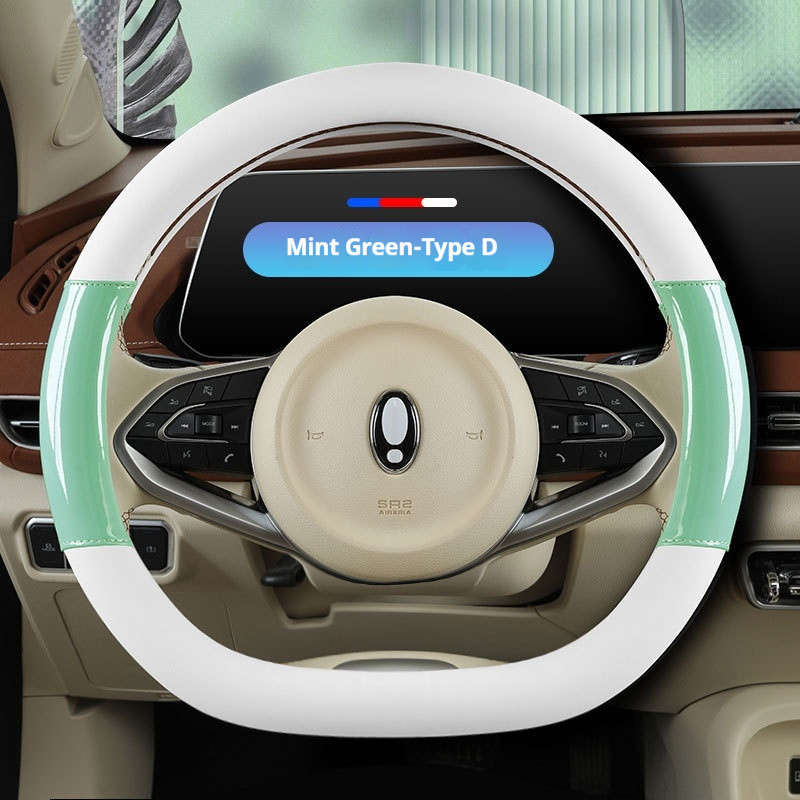 Luxury Simple Leather PU 38cm Car Steering Wheel Cover Applicable to ...