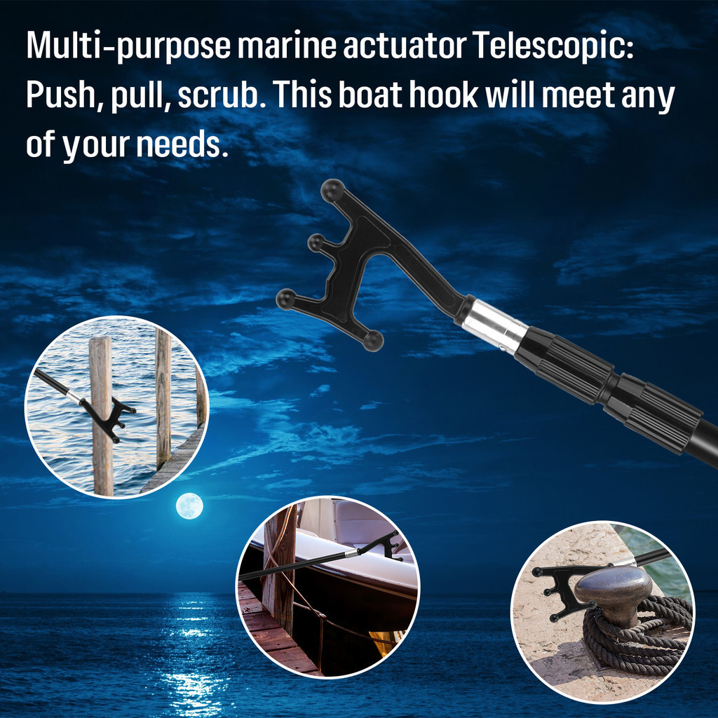 SANLIKE 1M/2.4M Telescopic Boat Hooks Adjustable Boat Hook for Docking ...