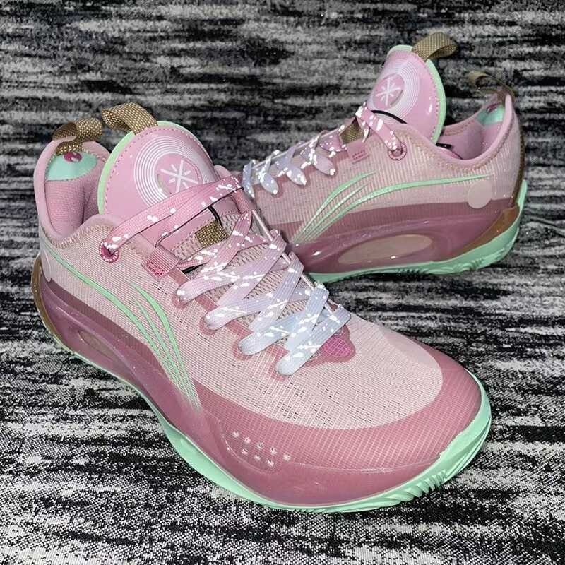 Lining Fit Li Ning Wade Road 808 Peach Basketball Shoes Pink Paisley ...
