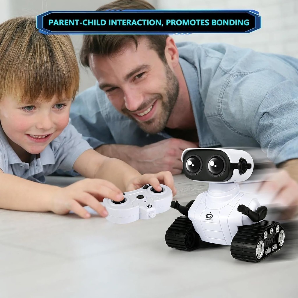 Robot Toy, RC Toy Robot for Kids Remote Control Robot with LED Eyes ...