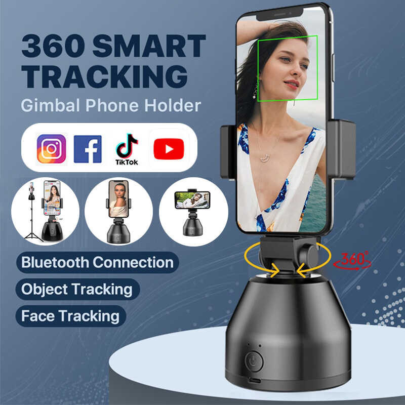 Gimbal Smart AI 360 Rotation Auto Face Tracking Mobile Phone Stand ...