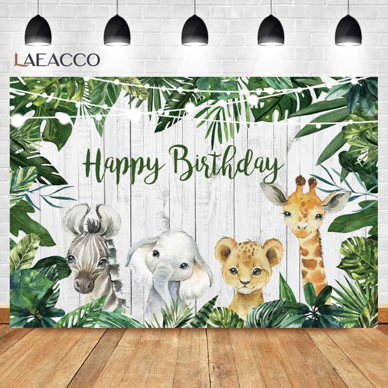 Tropical Jungle Safari Photography Backdrop Kid 1St Wild One Newborn ...