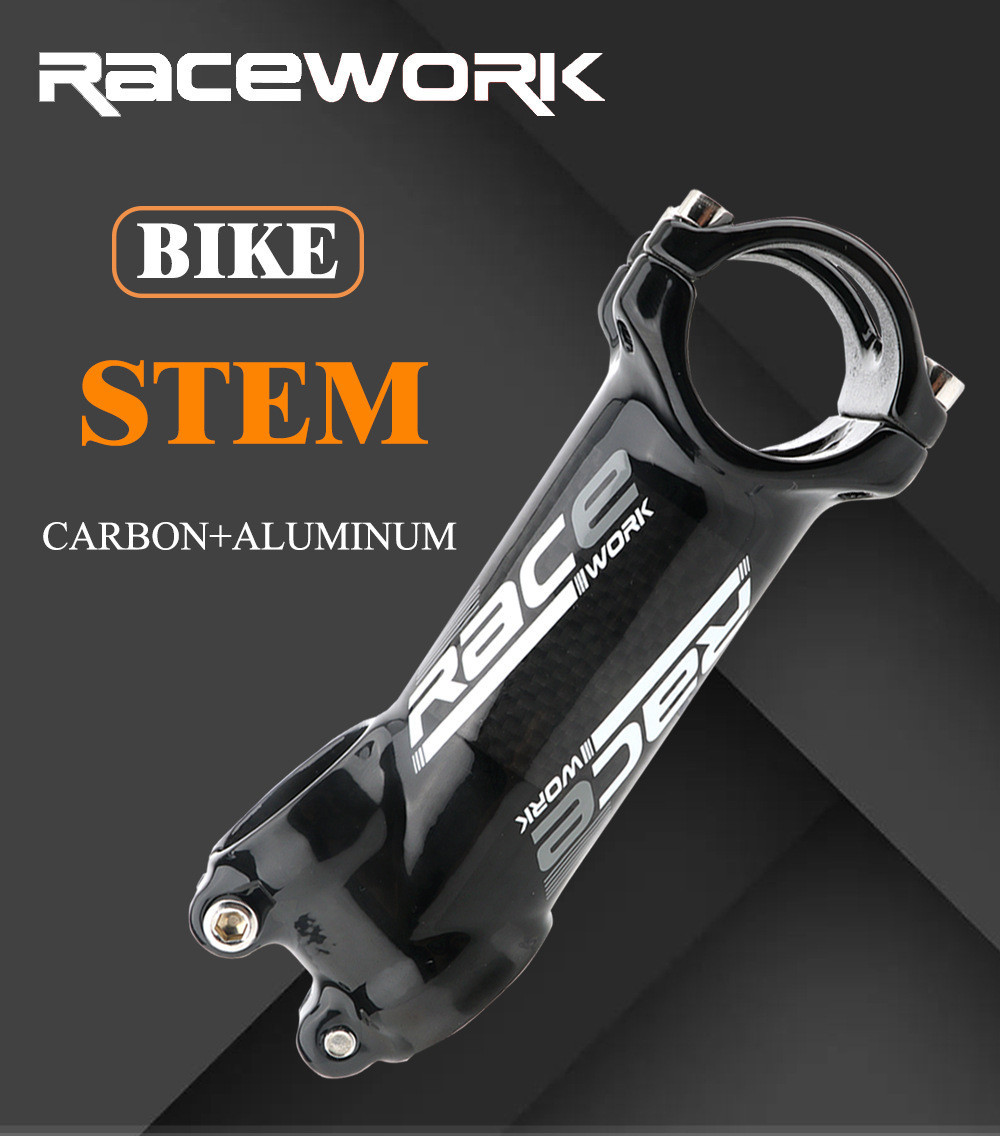 RACEWORK Carbon Fiber Handle Stem 6/17 Degrees Positive and Negative ...