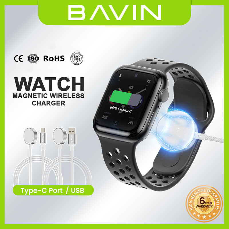 BAVIN CB337 Fast Charging iWatch Magnetic Wireless Charger Braided Rope ...