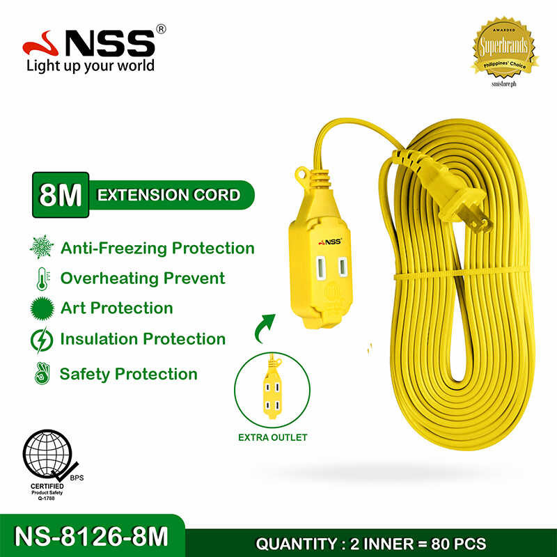 COD- NSS sa 1 cord outlet 3 gang socket 4M/8M ewire organizer connector ...