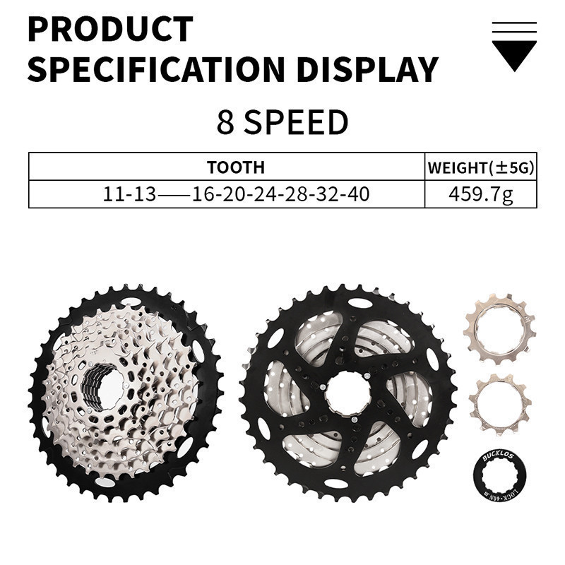 BUCKLOS MTB Cogs Road Bike Cassette Cogs 8/9/10/11/12 Speed Freewheel ...