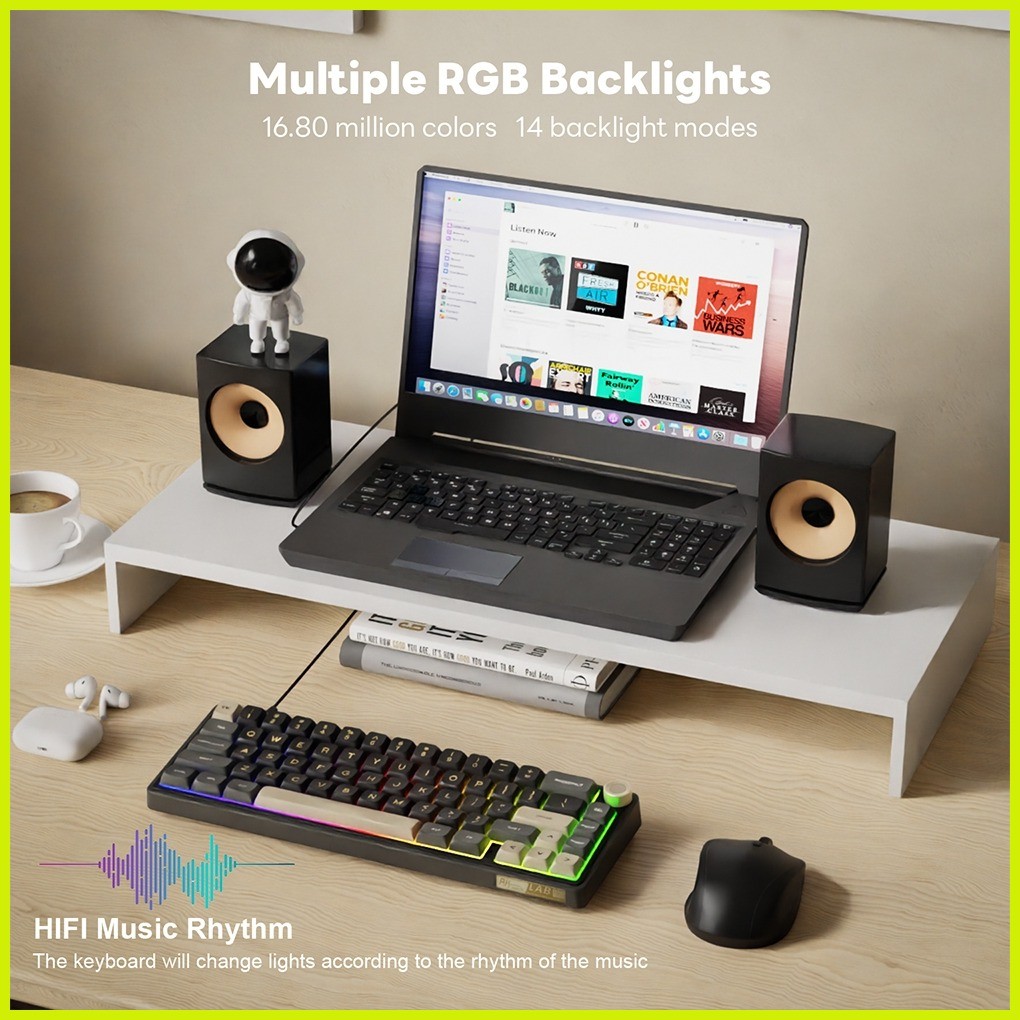 RK ROYAL KLUDGE RK R65 60% Size RGB Hotswap Gasket Structure PBT Mechanical Keyboard | Shopee ...