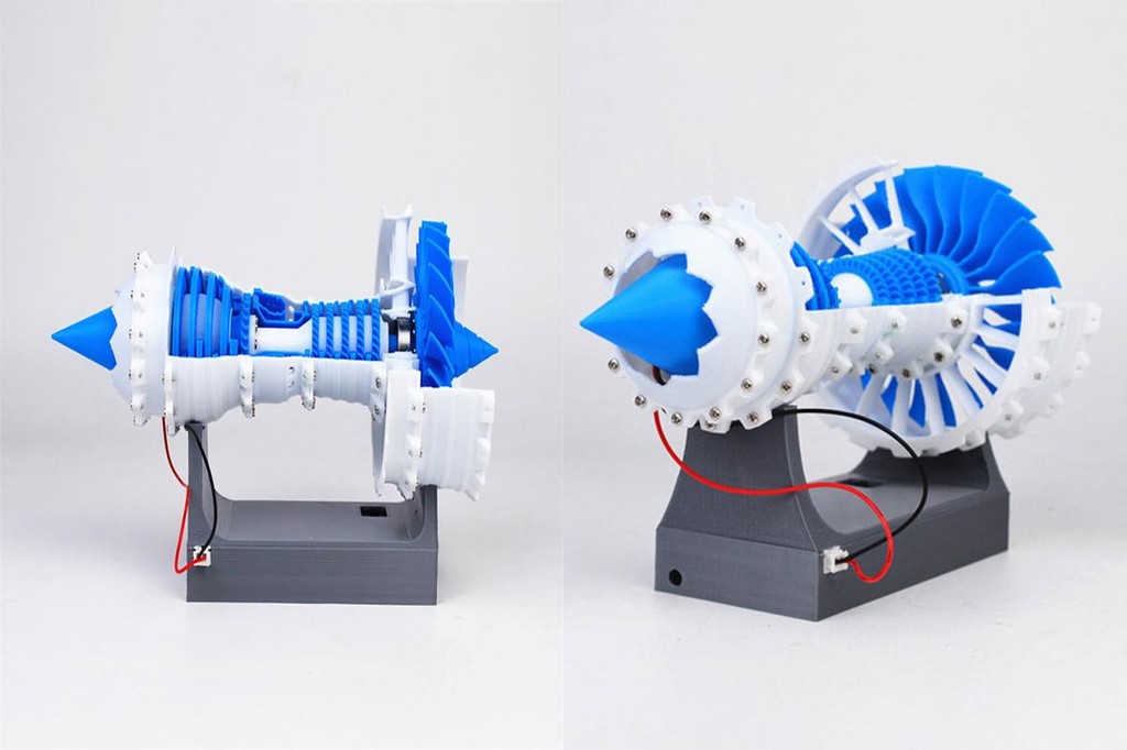 Fox 3d Printed Aero Turbojet Engine Model Turbofan Engine Model ...