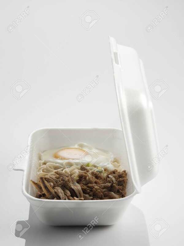 PCS 50 NOODLE BOX STYRO - DISPOSABLE STYRO, MEAL BOX, FOOD PACK ...