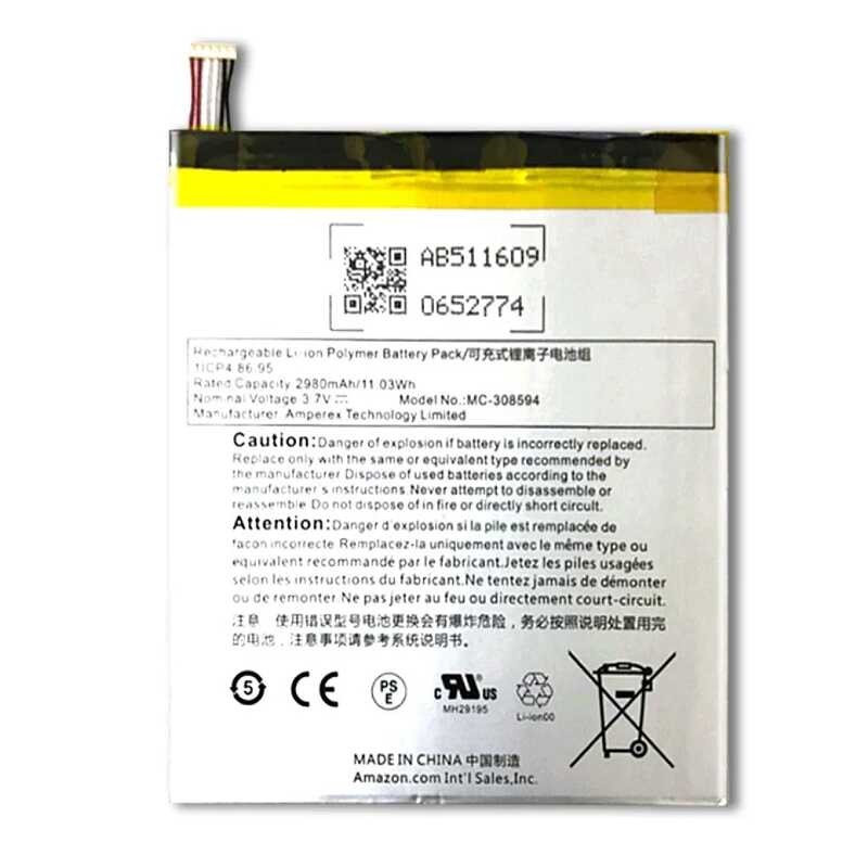 For Amazon Kindle Fire 7 5th Gen SV98LN MC-308594 Battery 0 | Shopee ...