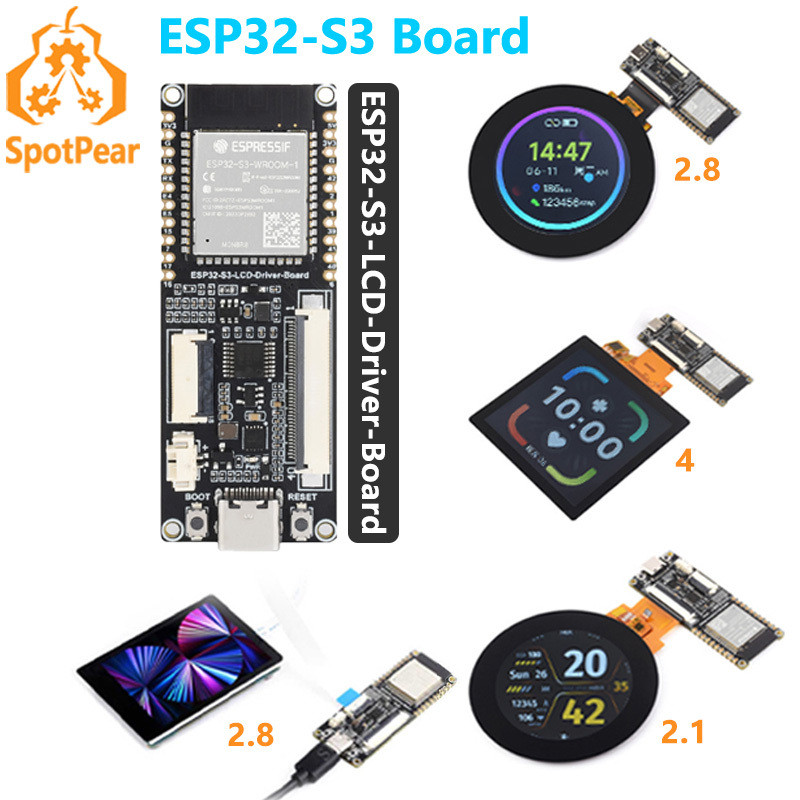 Esp32 S3 Lcd Driver Development Board Rgb Spi N8r8 For 2 1inch 2 8inch 4inch Captive