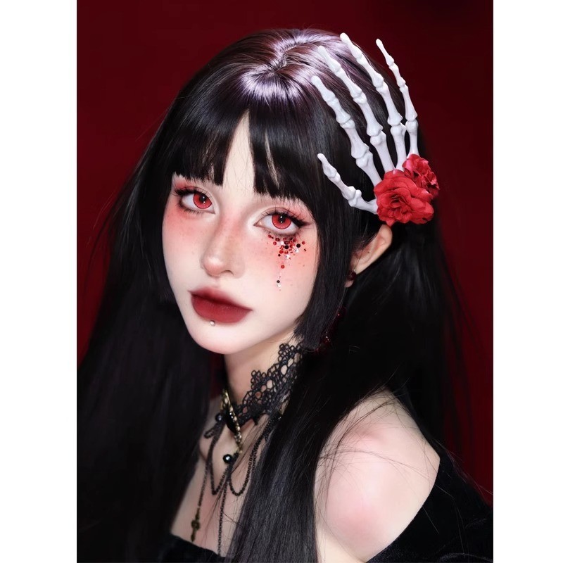 [Magpie] 2024 new hair accessories Halloween Skull Claw Edge Clip ...