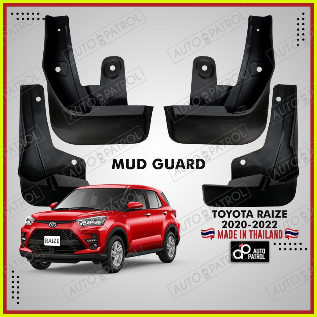 ☎ Toyota Raize 2020-2022 Mud guard Matte Black ( mudguard ) ( mudflaps ...