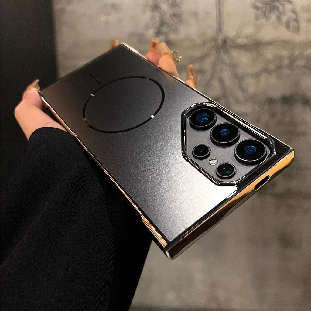 Borderless Plating Matte Magnetic Case Heightened Lens Protection For ...