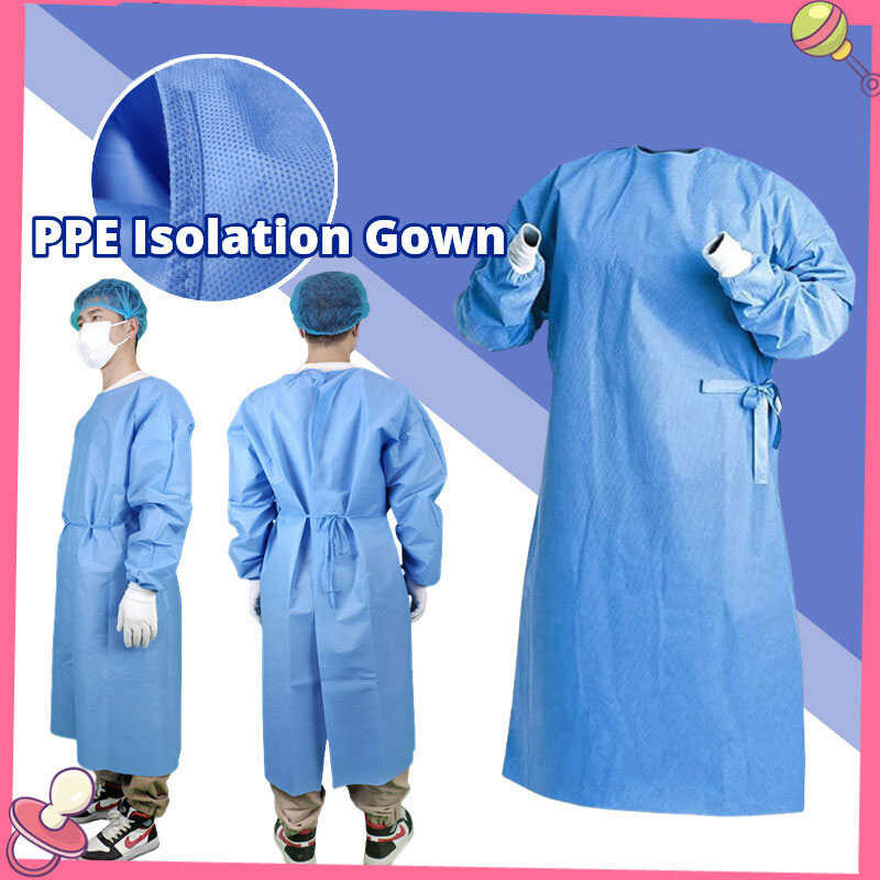 Disposable Non-Woven Isolation Medical Suit For Hospital Dental Stain ...