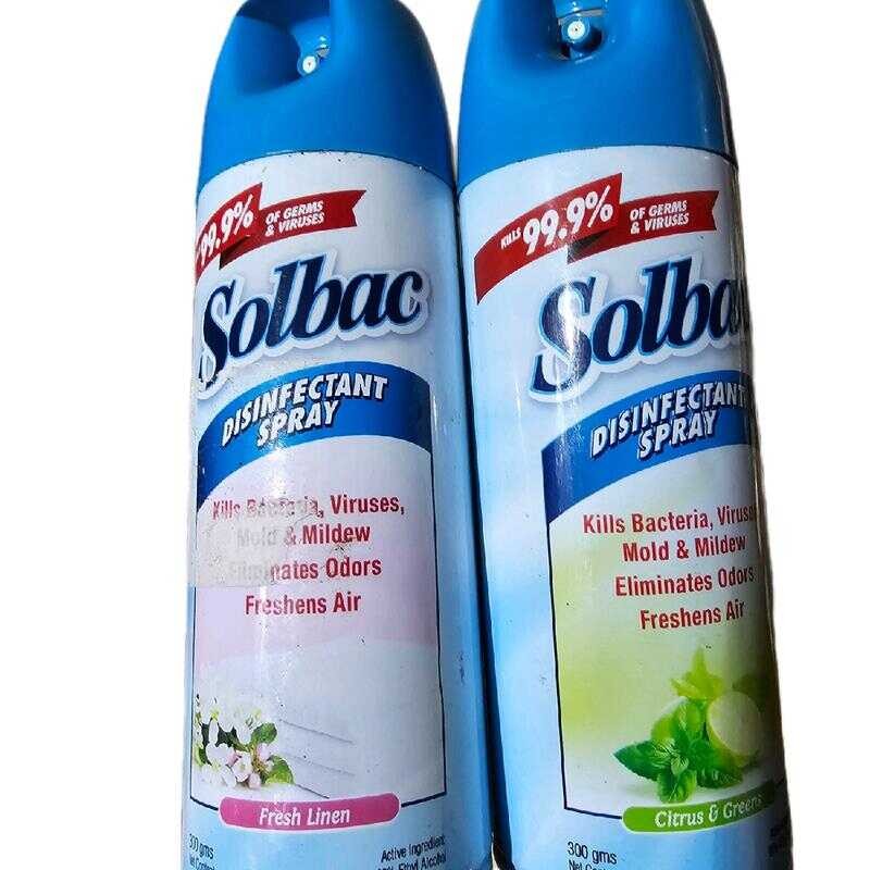 SOLBAC DISINFECTANT SPRAY 300G Random Send Of Scent 885 816 | Shopee ...