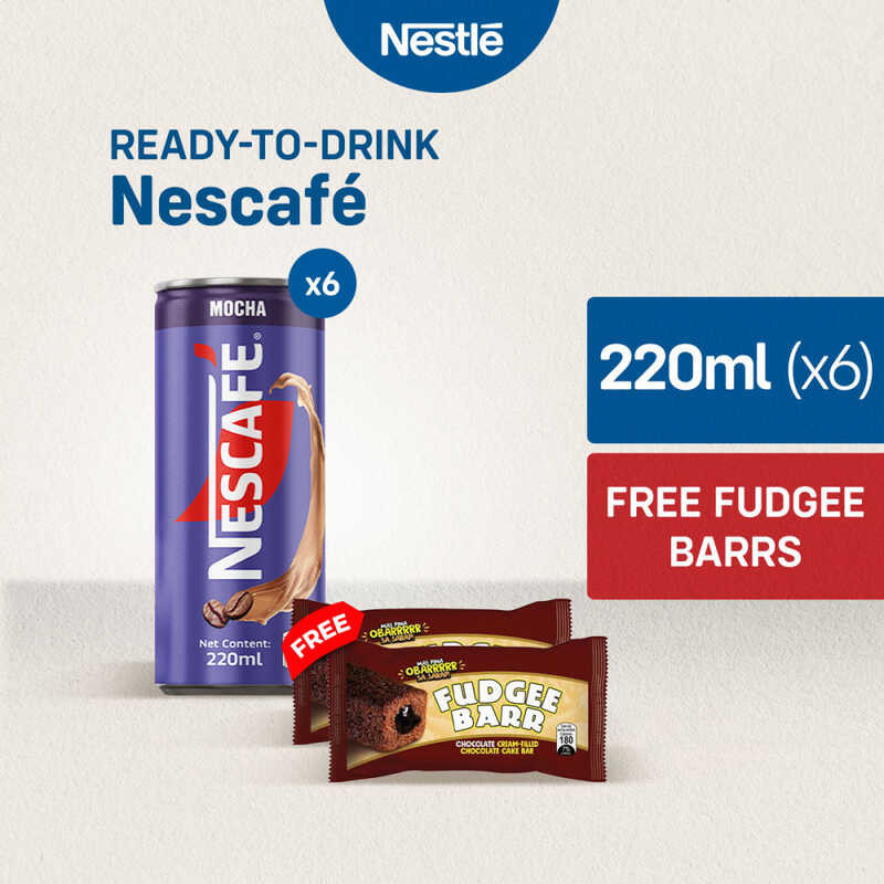 Buy 6 NESCAFE Ready-To-Drink Mocha 220Ml, Get 2 FREE Fudgee Barr ...