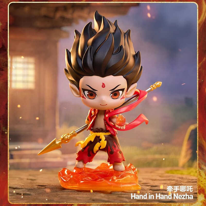 in Hand Hand Ao Bing Nezha Demon Child Chaos Sea Bubble Mart Blind Box ...
