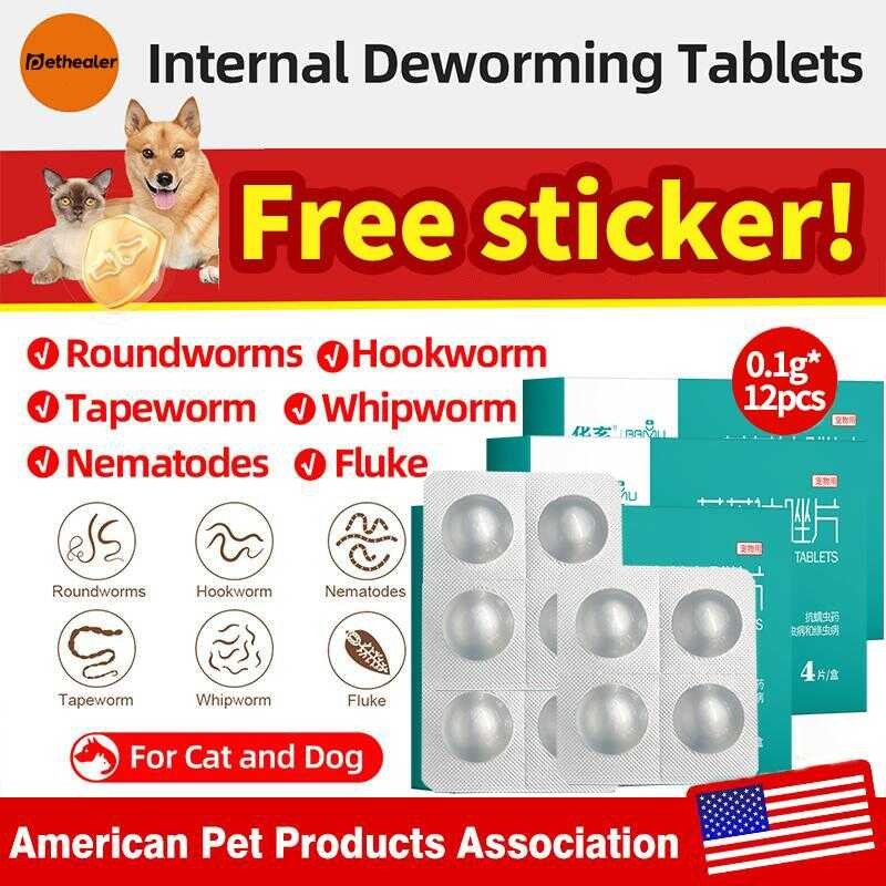 PETHEALER Pets Fen-Ben--Dazole Chewables Dogs Dewormer Tablets Worm Rid ...