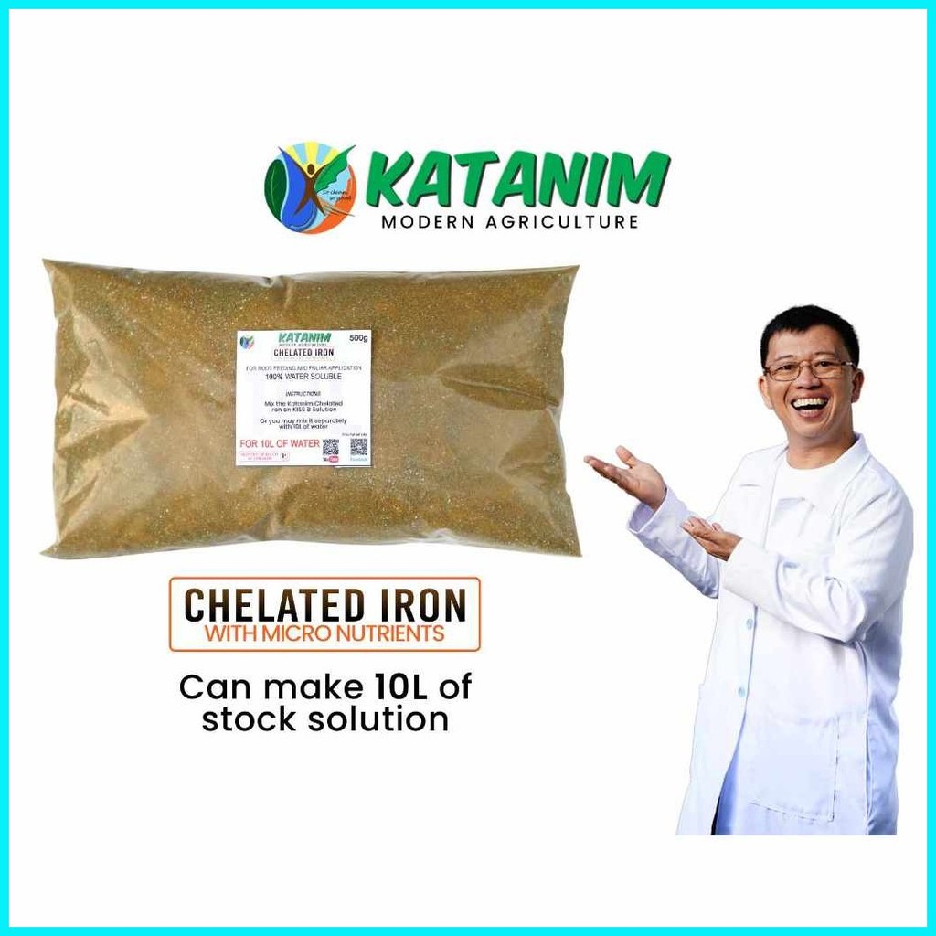 Katanim Chelated Iron Powder for 10 Liters with Micronutrients (FOR 10 ...