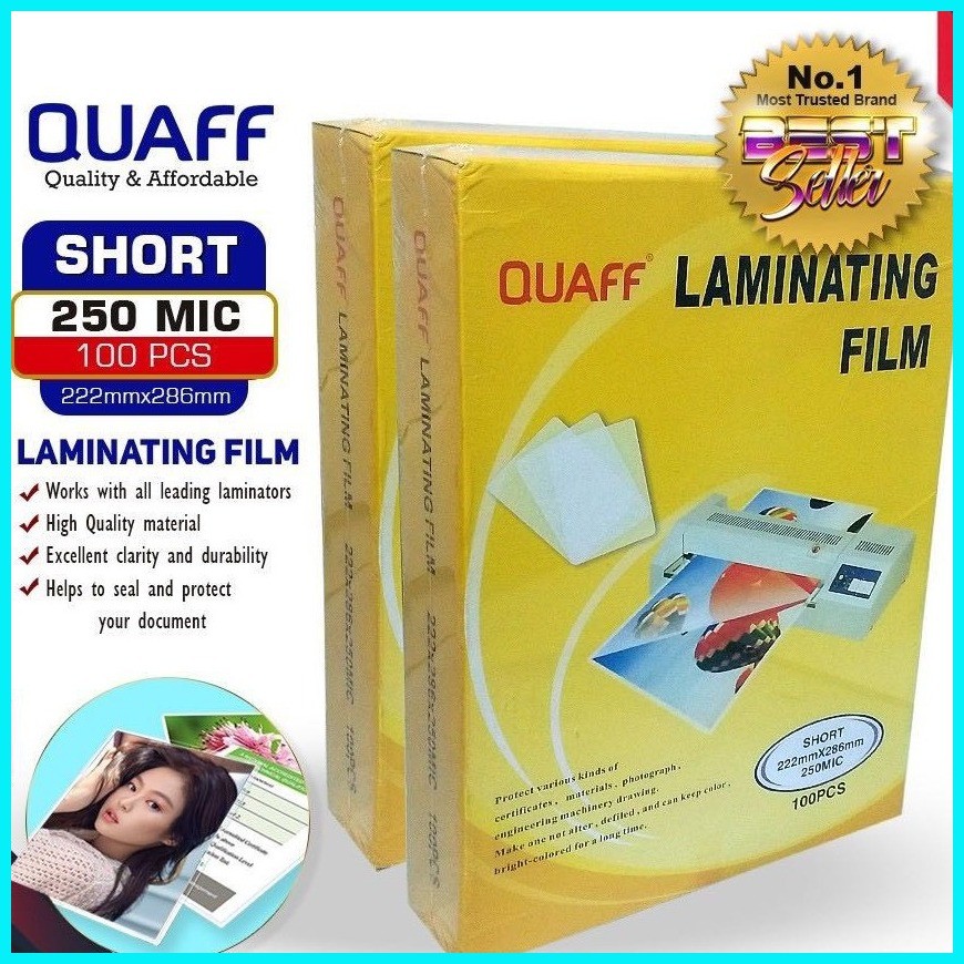 QUAFF SHORT 250 MIC LAMINATING FILM 100pcs pck | Shopee Philippines