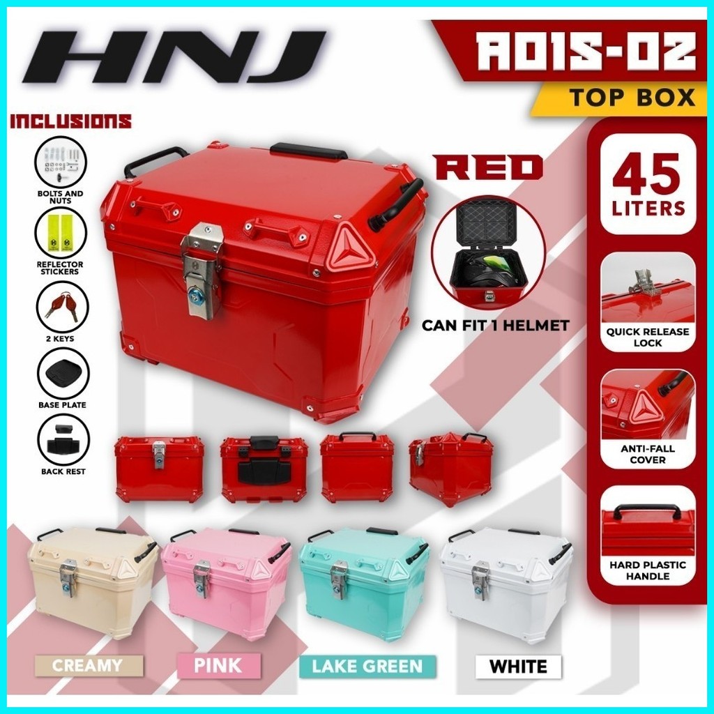 HNJ Motorcycle Compartment Box 45 liters Top Box Motorcycle With ...