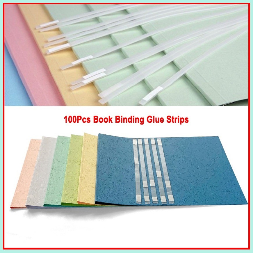 100Pcs/Lot Book Binding Glue Strips 2 - 15mm Glues Binding Machine Film ...