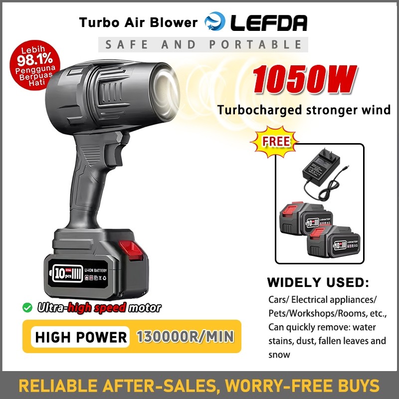 1050W Violent Fan Car Wash Blowing Water Dusting Rechargeable High ...