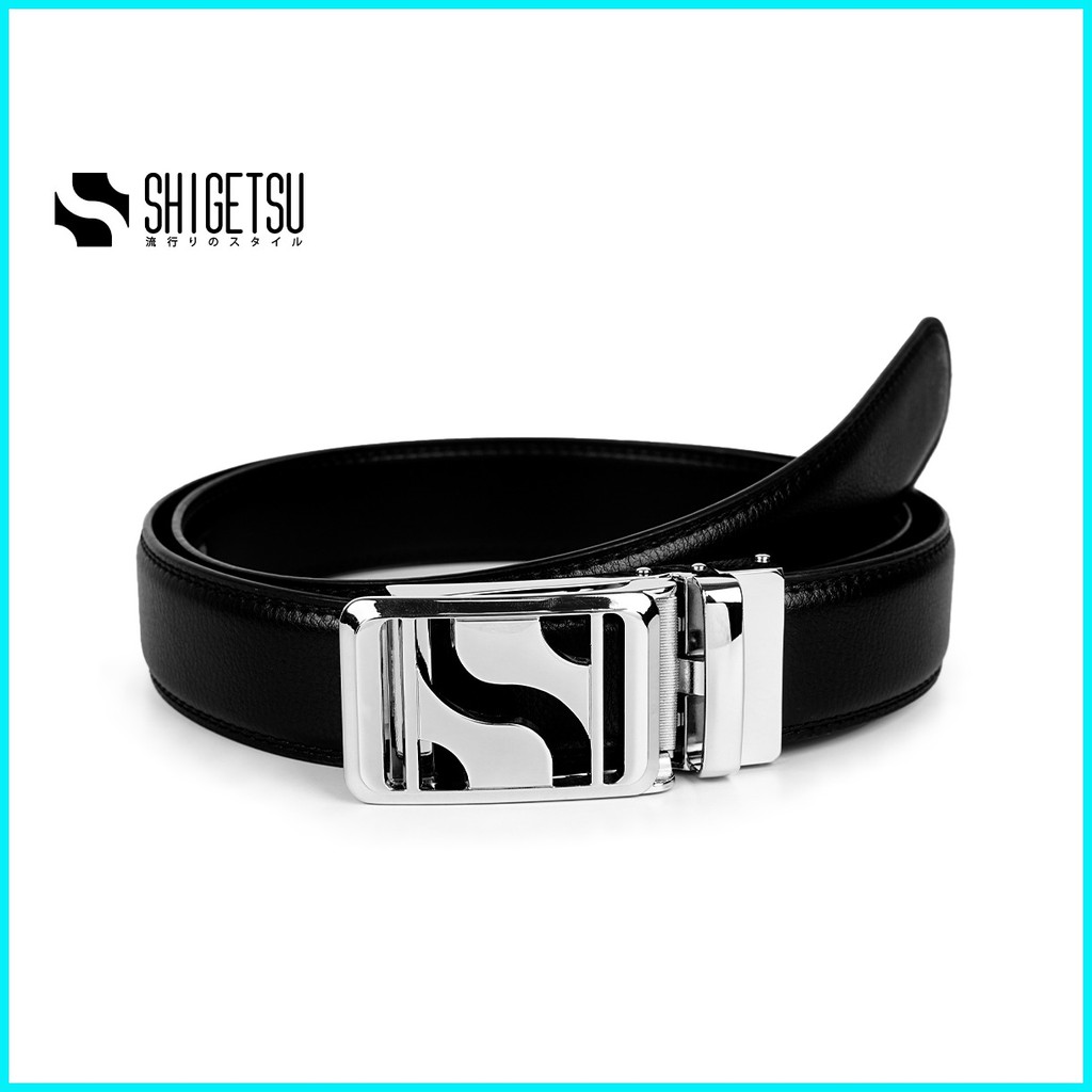 Shigetsu Signature Monogram HIRATSUKA Leather Belt Collection for Men ...