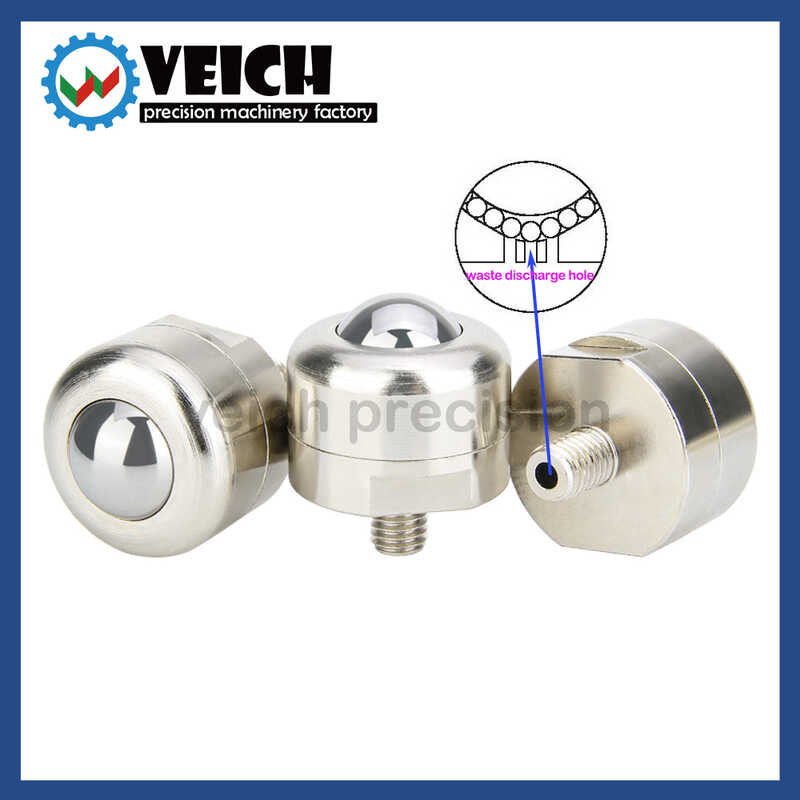 Vcn335 Conveyor Rollers Rounded Shape Threaded Stainless Steel Ball ...