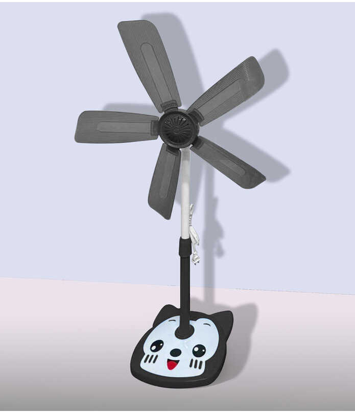5 Blade Stand Fan Big Wind Portable Electric Floor Fan Adjustable ...