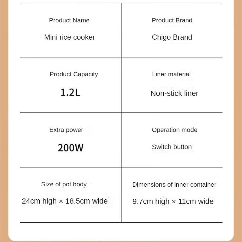 Chigo (Chigo) Mini Rice Cooker Small Electric Rice Cooker Dormitory ...