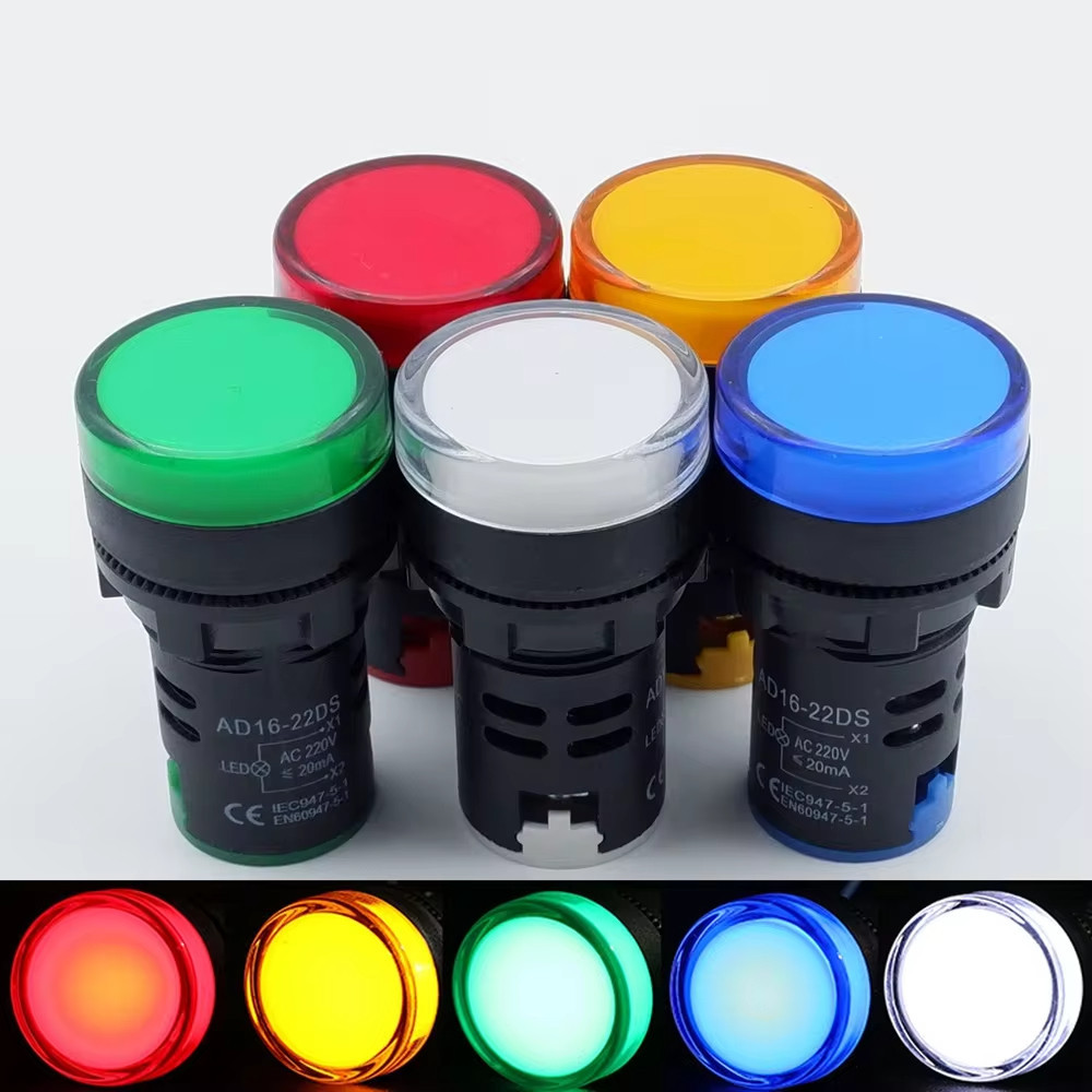 Indicator Light AD16-22DS LED Bulbs Power Indicator Pilot Signal Light ...