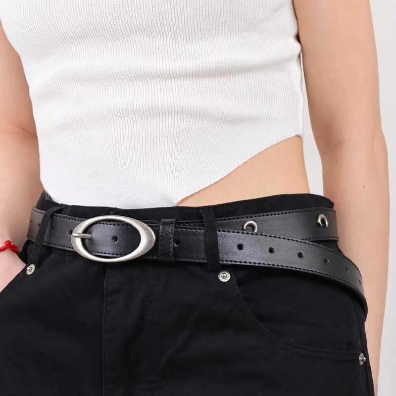 Women Belt Punk Star Buckle Belt Design Cross Metal Vintage Gothic Pu ...