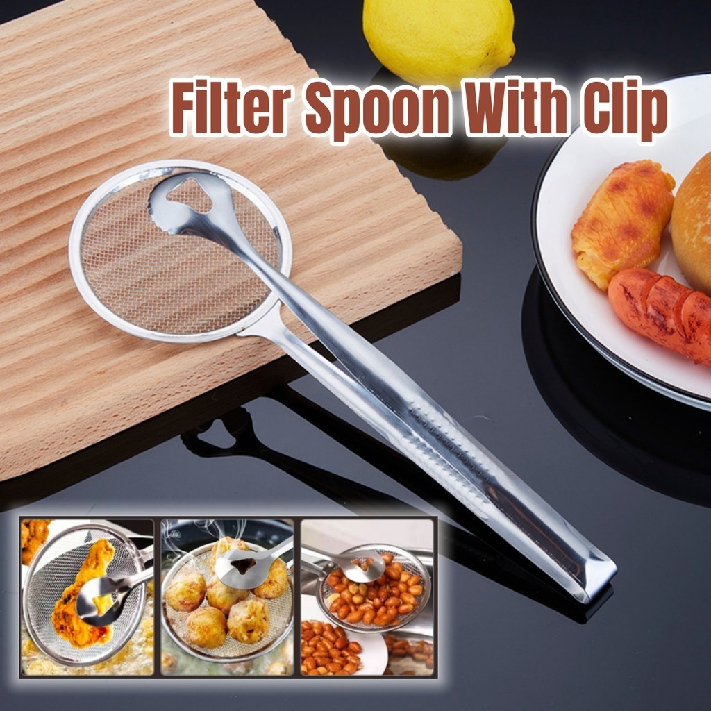 Stainless Steel Oil Filter Colander Mesh Filter Kitchen Food Frying ...
