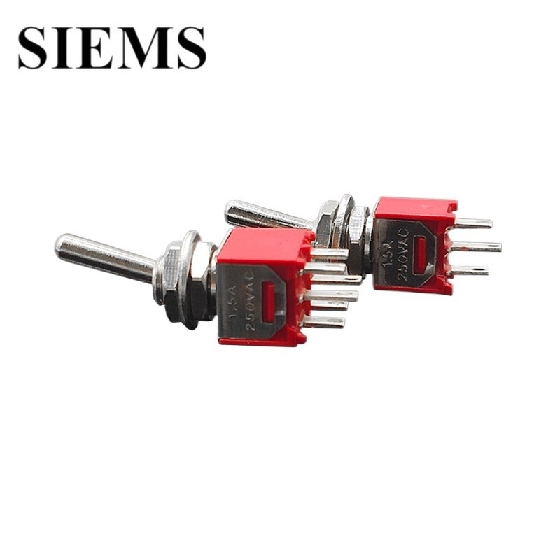 1* SMTS-102C4 Red MINI Toggle Switch 3Pin Panel Mounting SMTS-102 SPDT 5mm ON-ON Mini Toggle ...