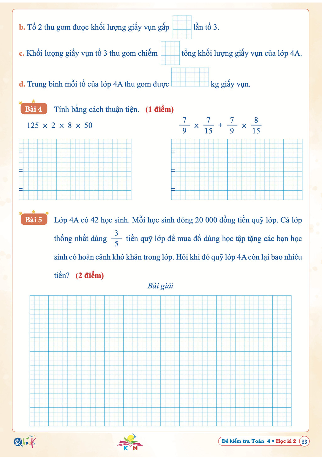 TRI Book - Math Test Combo - Vietnamese Grade 4 - Semester 2 ...