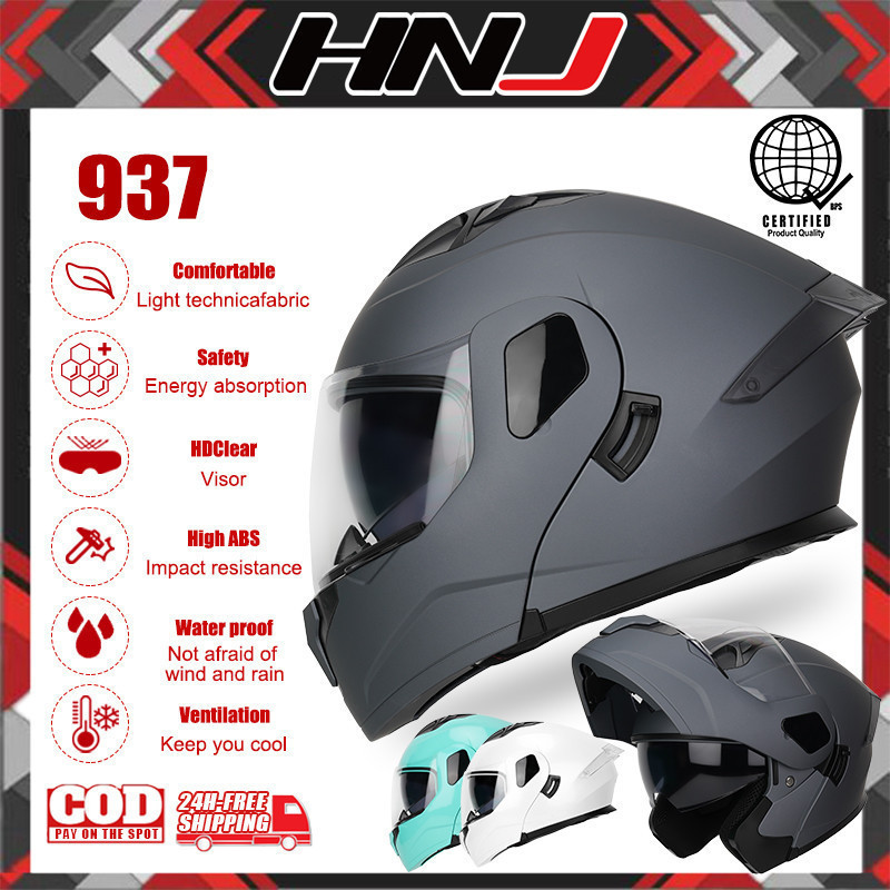 ∏ ♞ HNJ 937 modular Dual Visor helmet full face for motorcycle couple ...