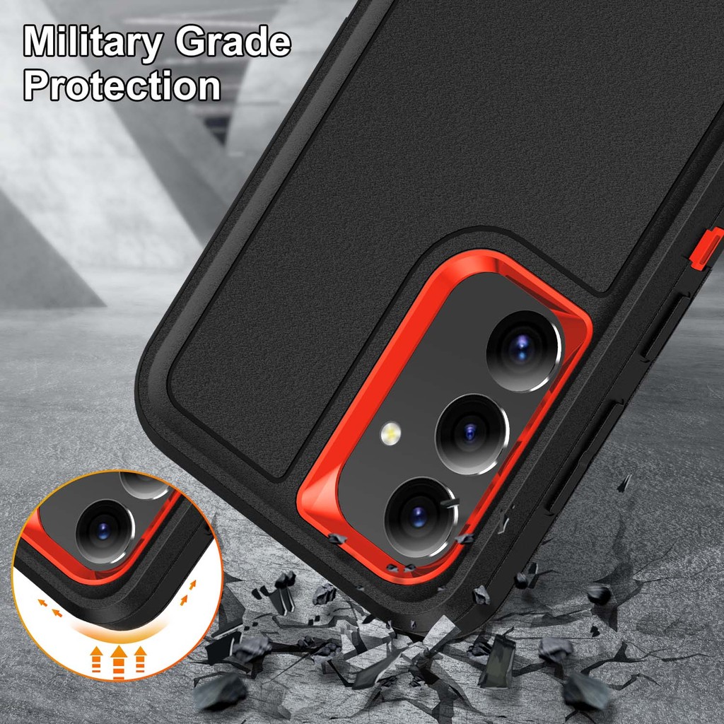 Luxury Defender 3 in 1 Armored Shockproof Phone Case For Samsung Galaxy ...