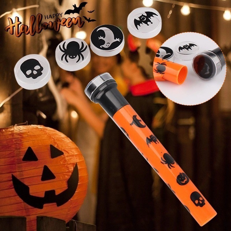 DIY 24 Patterns Projector Torch - Cartoon Ghost Pumpkin Pattern ...
