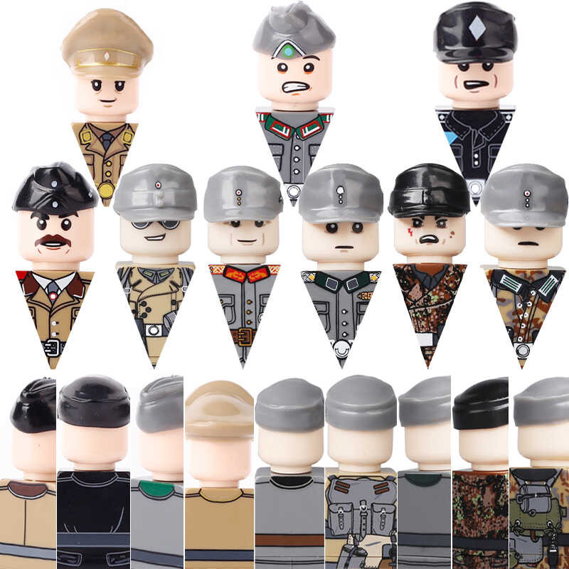 A4 Ww2 Infantry Armored Soldiers Building Bloc German Officer Army ...