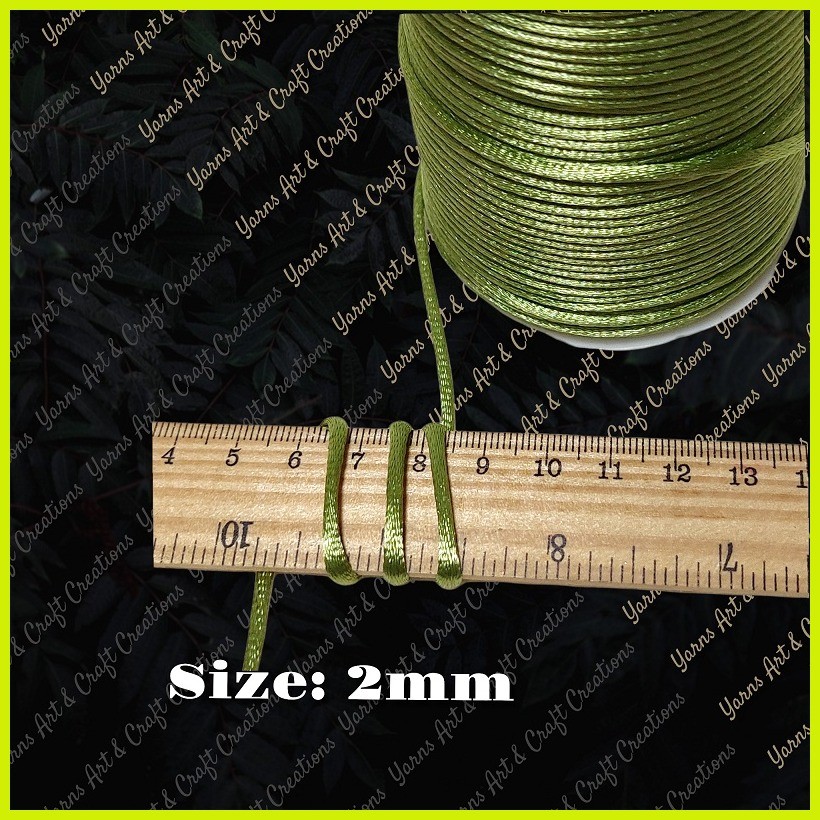 § Yarns Art: ROUND RATTAIL SATIN SILK CORD/ CHINESE KNOTTING CORD - 2MM ...